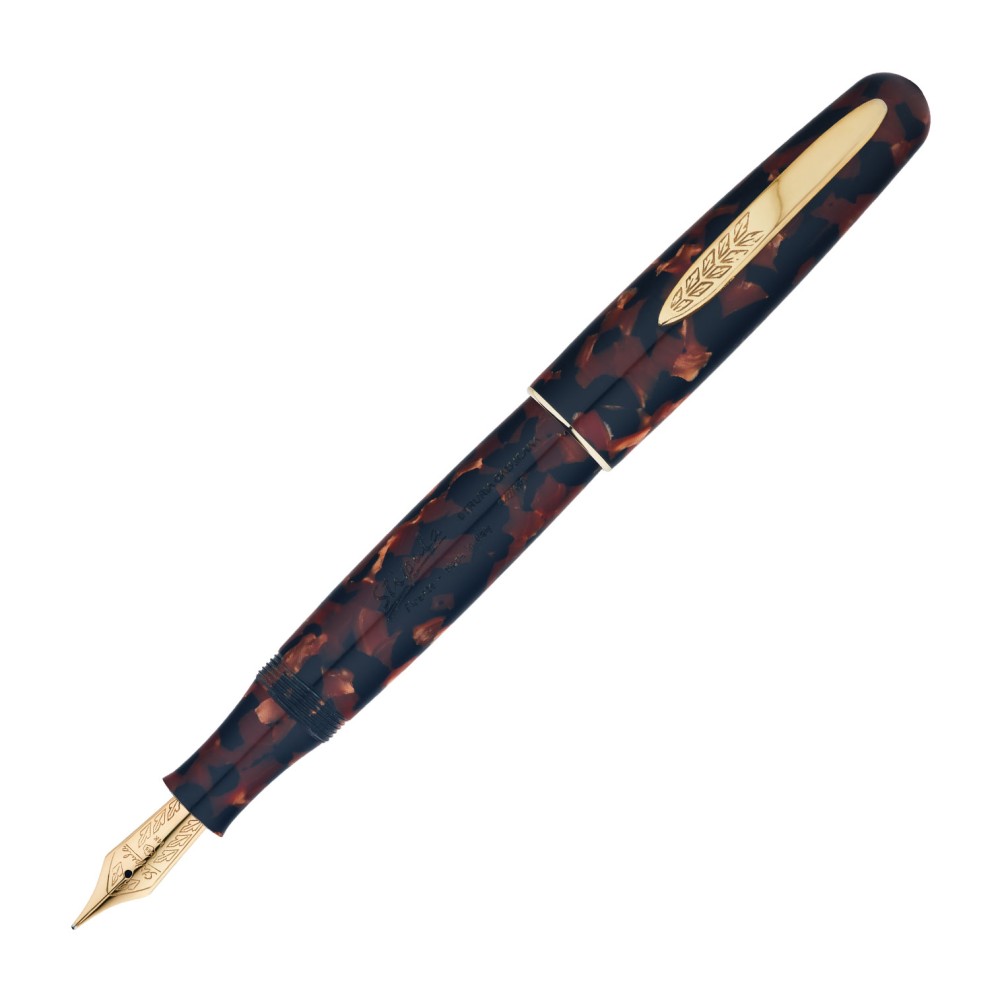 Stylo-plume B Stipula Etruria Gallicana Terra di Sienna – Or 14k