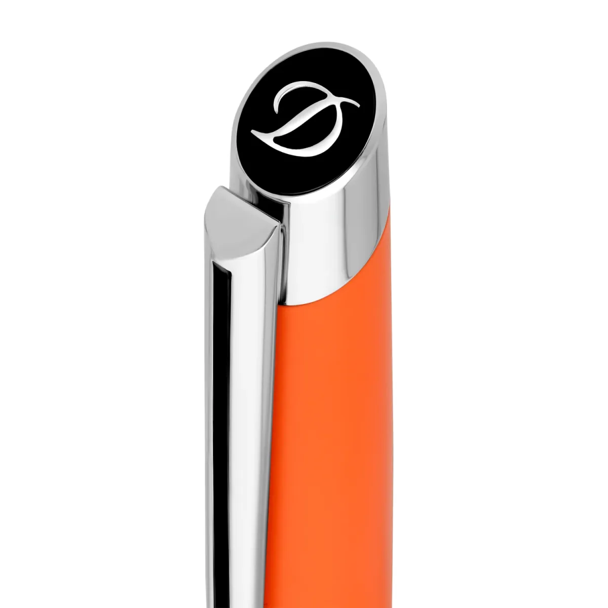 Stylo Bille S.T. Dupont Défi Millenium Argent / Orange Mat - Design Sportif